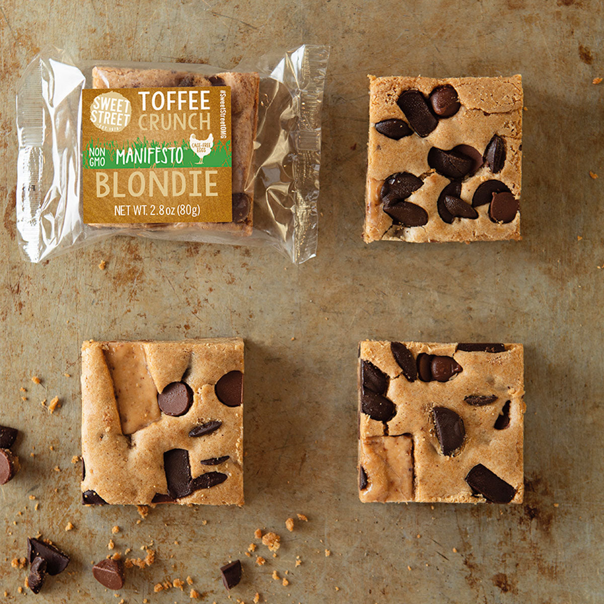 Individually Wrapped Toffee Crunch Blondie — ifiGOURMET
